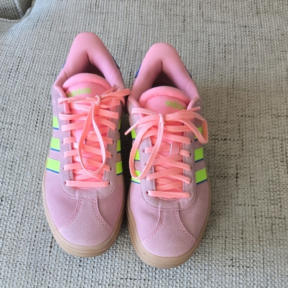 adidas | Shoes | Adidas Pastel Pink And Neon Yellow Sneakers | Poshmark